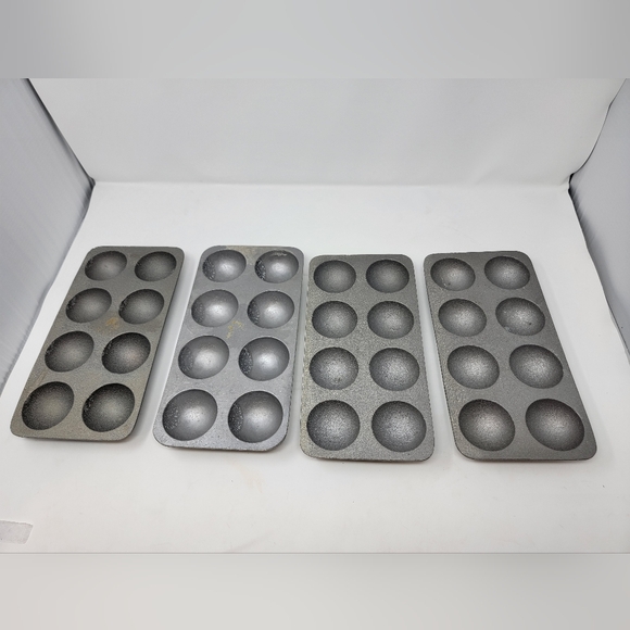 Kitchen | 4 Vintage Cast Circle Aluminum Round Shape Mold Cake Scone ...